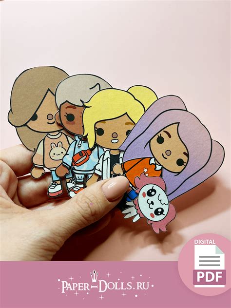 Toca Boca Dolls With Paper Clothes Paper Dolls