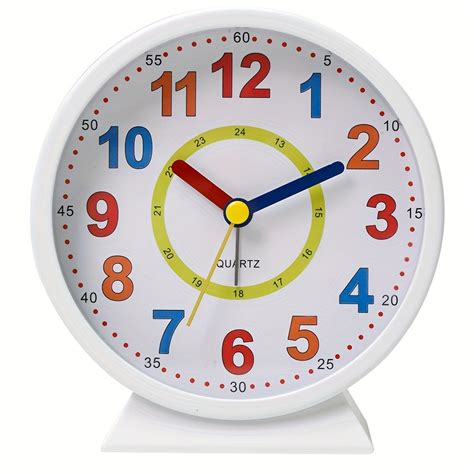 1pc Creative Digital Clock Face Metal Quartz Alarm Clock Desktop Fun