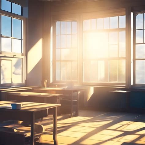 Premium Photo High School Class Room Background Little Sunlight Coming