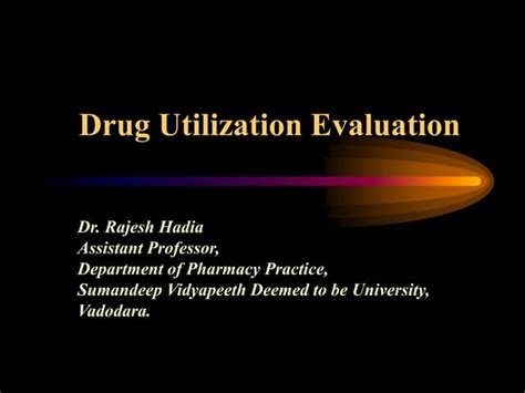 Drug Utilization Evaluation Pdf