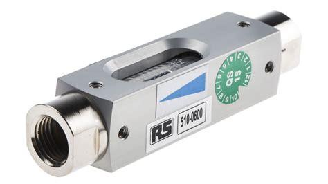 Rs Pro Piston Inline Flow Indicator For Gas Liquid 0 1 L Min Min 0 6 L Min Max Rs