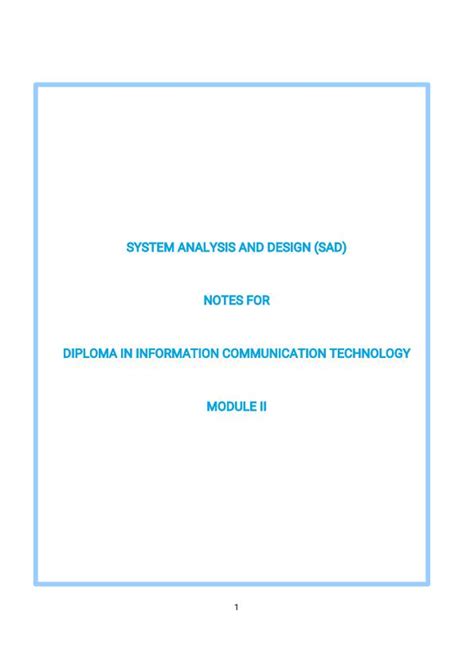 System Analysis And Design Knec Notes