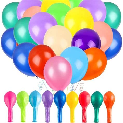 Ballons Anniversaire Lot De 100 Ballons Gonflables Latex Naturel