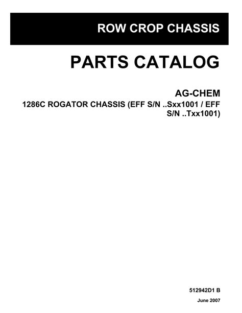 Challenger 1286 C Rogator Chassis Parts Catalog Pdf