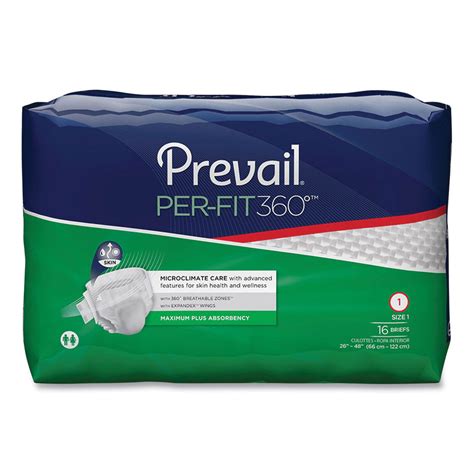 Prevail® Per Fit360 Degree Briefs Maximum Plus Absorbency Size 1 26
