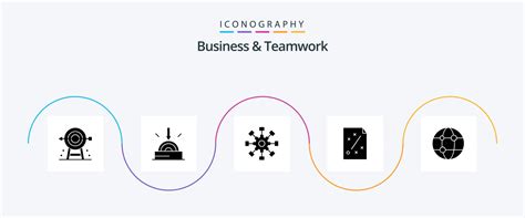 Business And Teamwork Glyph 5 Icon Pack Including Plan Business