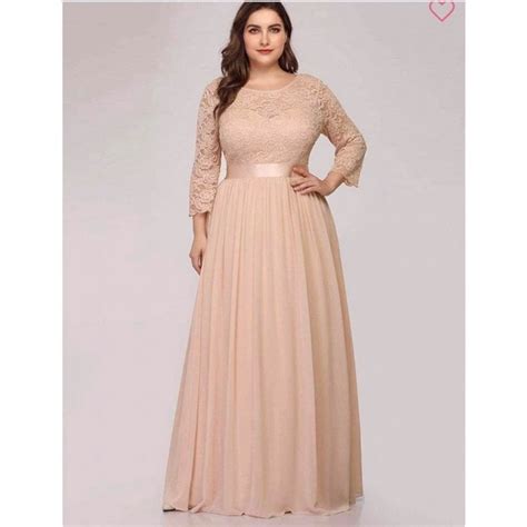 Ever Pretty Formal Plus Size Evening Dresses Elegant Long Gown Sleeve