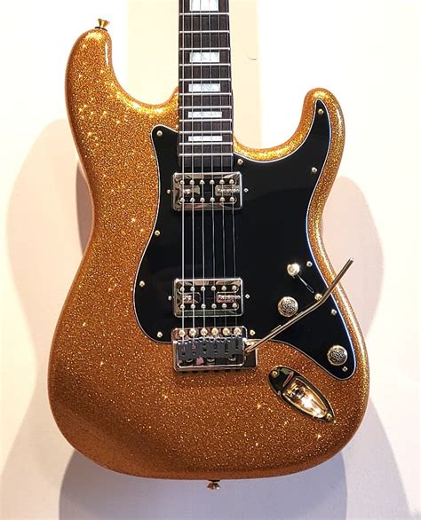 Custom Designed And Crafted Big Flake Gold Metallic Sparkle Reverb