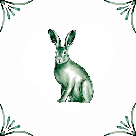 Delft Green Ceramic Tile Hare︱bathroom Tile Splashback Kitchen Tiles