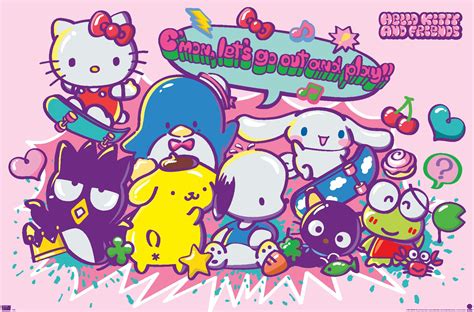 Hello Kitty And Friends 24 Tokyo Skate Group Play Wall Poster 22 375