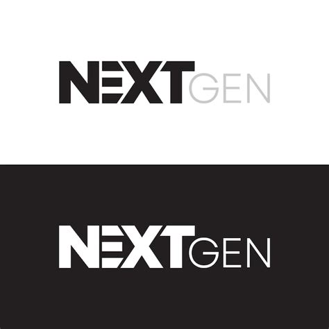 A Black And White Logo For Next Next Next Premium Vector