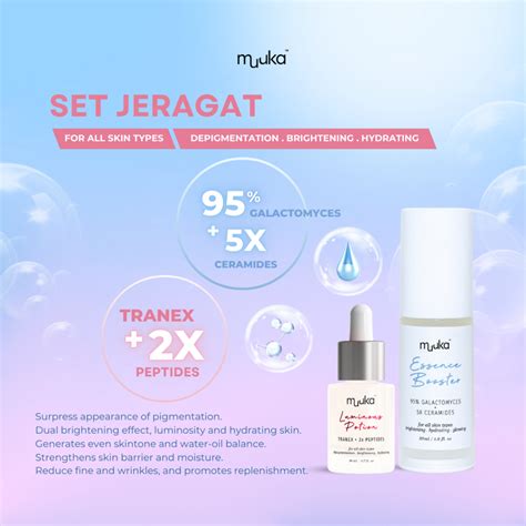 Set Jeragat And Dark Spot Muuka Essence Booster 30ml Muuka Luminous
