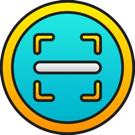 Gradient Yellow And Blue Scan Circle Icon Or Symbol 24458252 Vector
