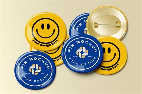 Pin Mockups Product Mockups Ft Pin And Badge Envato