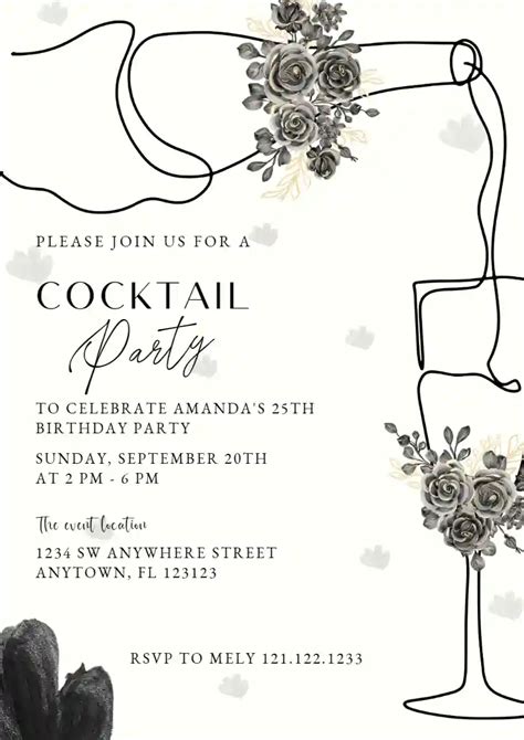Free Cocktail Party Invitation Templates Invitanku