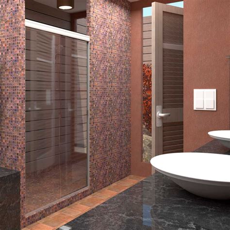 Cancel Para BaÑo 121 A 130 X 1875 Cm Con 2 Puertas Corredizas De