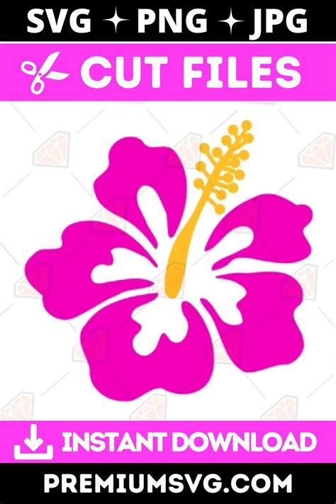 Hibiscus Svg Vector File Hibiscus Clipart Files Flower Svg Clip Art