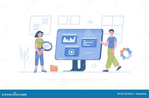 Analyze Data Science Icon Doodle Illustration Cartoon Vector