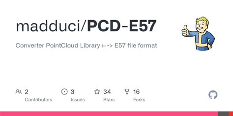 Github Madducipcd E57 Converter Pointcloud Library E57 File Format
