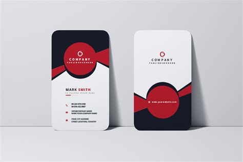 Vertical Business Card Design Template Behance