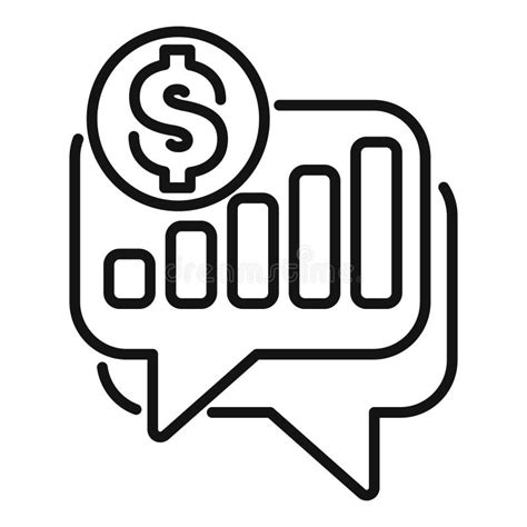 Financial Consulting Chat Bubble Showing Growing Money Graph Stock Vector Illustration Of