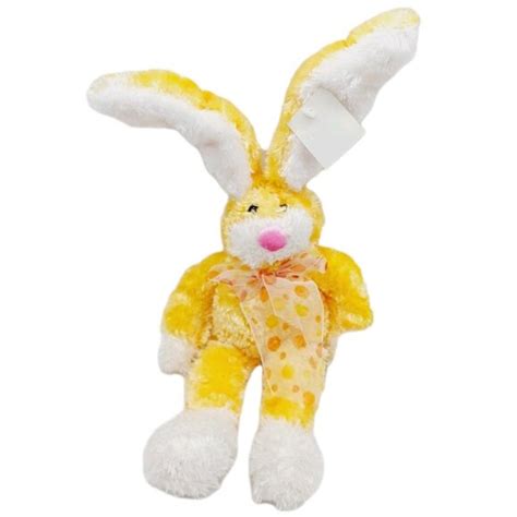 Dan Dee Holiday Dan Dee Plush Bunny 2 Yellow White Stuffed Plush
