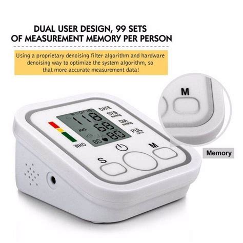 Arm Blood Pressure Monitor Digital Wrist Arm Type Rechargeable Kit Style Bp Automatic Blood