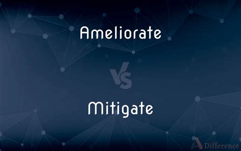 Ameliorate Vs Mitigate — Whats The Difference