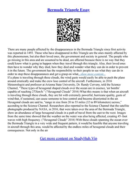 Essay On Bermuda Triangle Bermuda Triangle Essay There Are Many