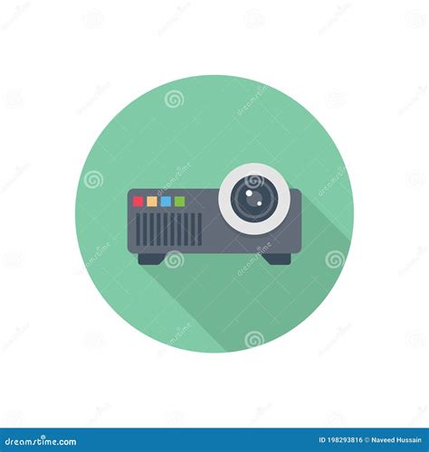 Beamer Vector Flat Color Icon Stock Vector Illustration Of Equipment
