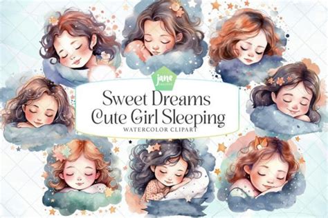 15 Cute Girl Sleeping Designs And Graphics