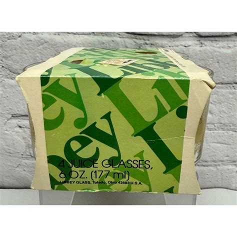 Vtg 70s Libbey Juice Glasses Tan Flower Fern Design Boho Retro Botanical Etsy