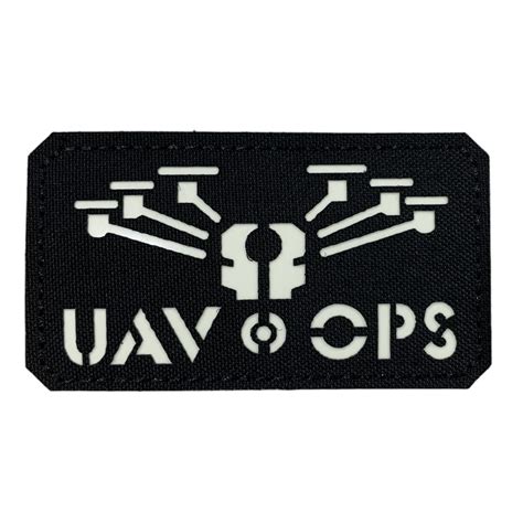 Drone Uav Ops Laser Cut Morale Patch Glow In The Dark Morale Patches