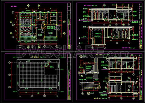 129wc Layout Plan And Elevations Details Autocad Drawing Download