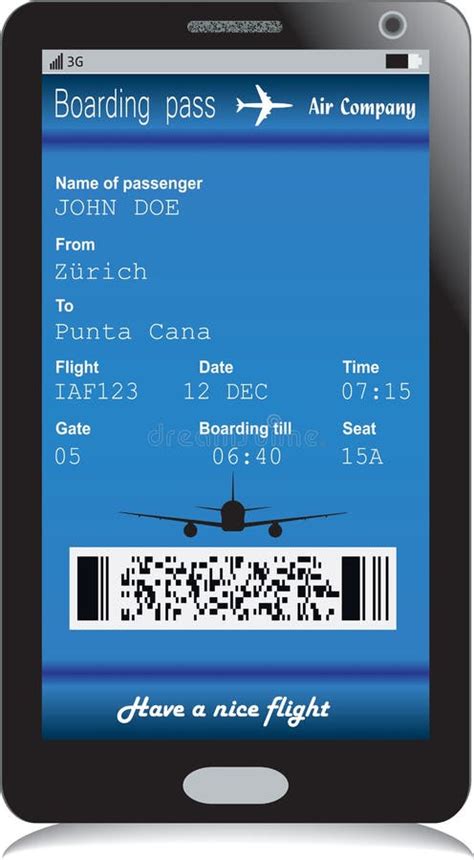 Electronic Boarding Pass Stock Illustrations 684 Electronic Boarding