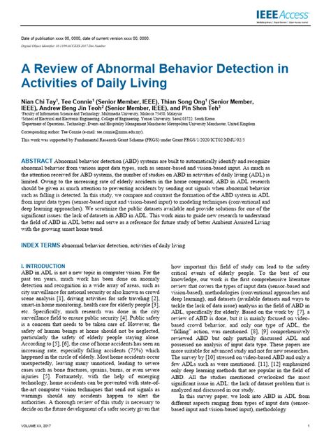 A Review Of Abnormal Behavior Detection In Activit Pdf Deep