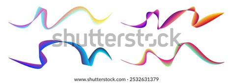 Dynamic Vector Blending Gradient Lines Creating Stock Vector Royalty