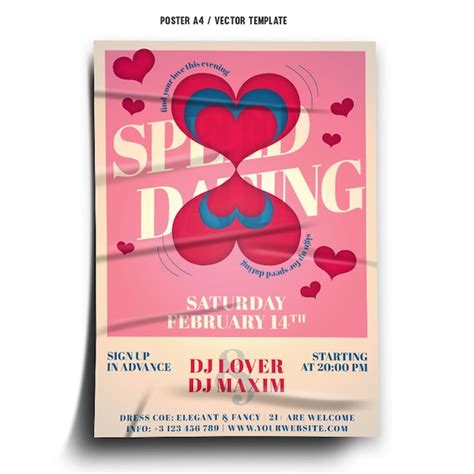 Premium Vector Speed Dating Affair Poster Template
