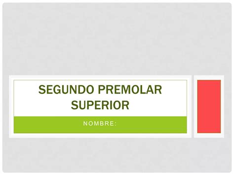 Segundo Premolar Superior Pptx