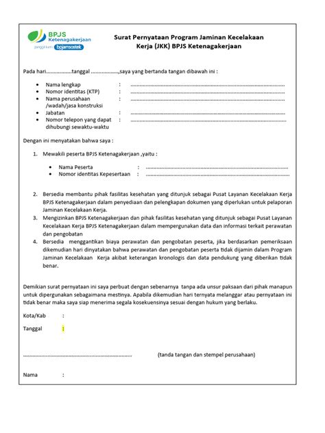 Surat Pernyataan Plkk Pdf