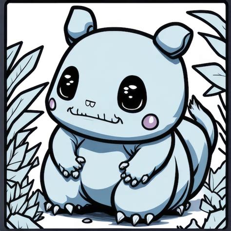 Premium Ai Image Coloring Page Line Art Pekemon