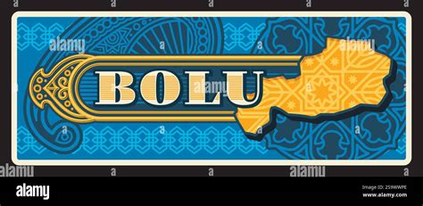 Bolu Province Vintage Plate Or Banner Turkish Ornament And Border