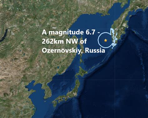 The Big Wobble A Magnitude 67 262km Nw Of Ozernovskiy Russia