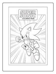 Super Sonic Coloring Pages Pdf To Print Gencoloring