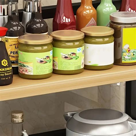 מתלה אחסון למטבח 1 יחידה מתלה אחסון לגימור רב שכבתי מדף Temu