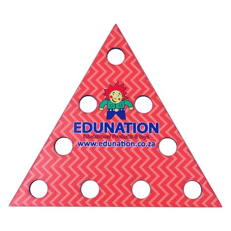 Wooden Threading Shape Triangle Orange Edunation