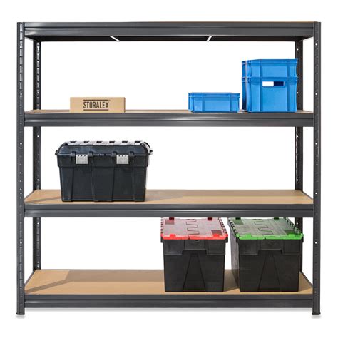 1x Storalex Hrx Heavy Duty Garage Shelving 1770mm High 600kg Grey