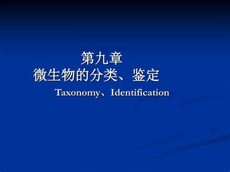 Ppt 第九章 微生物的分类、鉴定 Taxonomy 、 Identification Powerpoint Presentation Id3807720