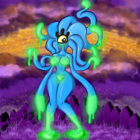 Rule 34 1girls 1monster Anthro Big Blue Bubble Blue Body Blue Eyes