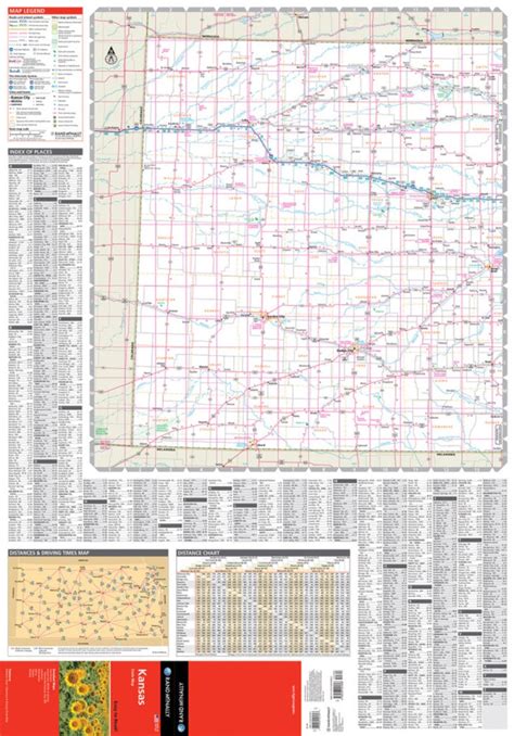 Kansas State Highway Folded Map By Rand Mcnally Easy To Read